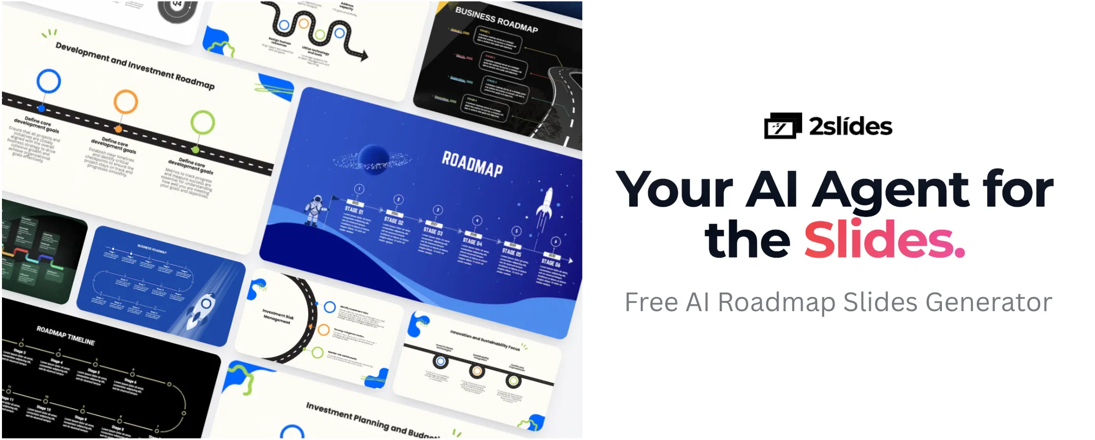Free AI Roadmap Presentation Generator | 2slides